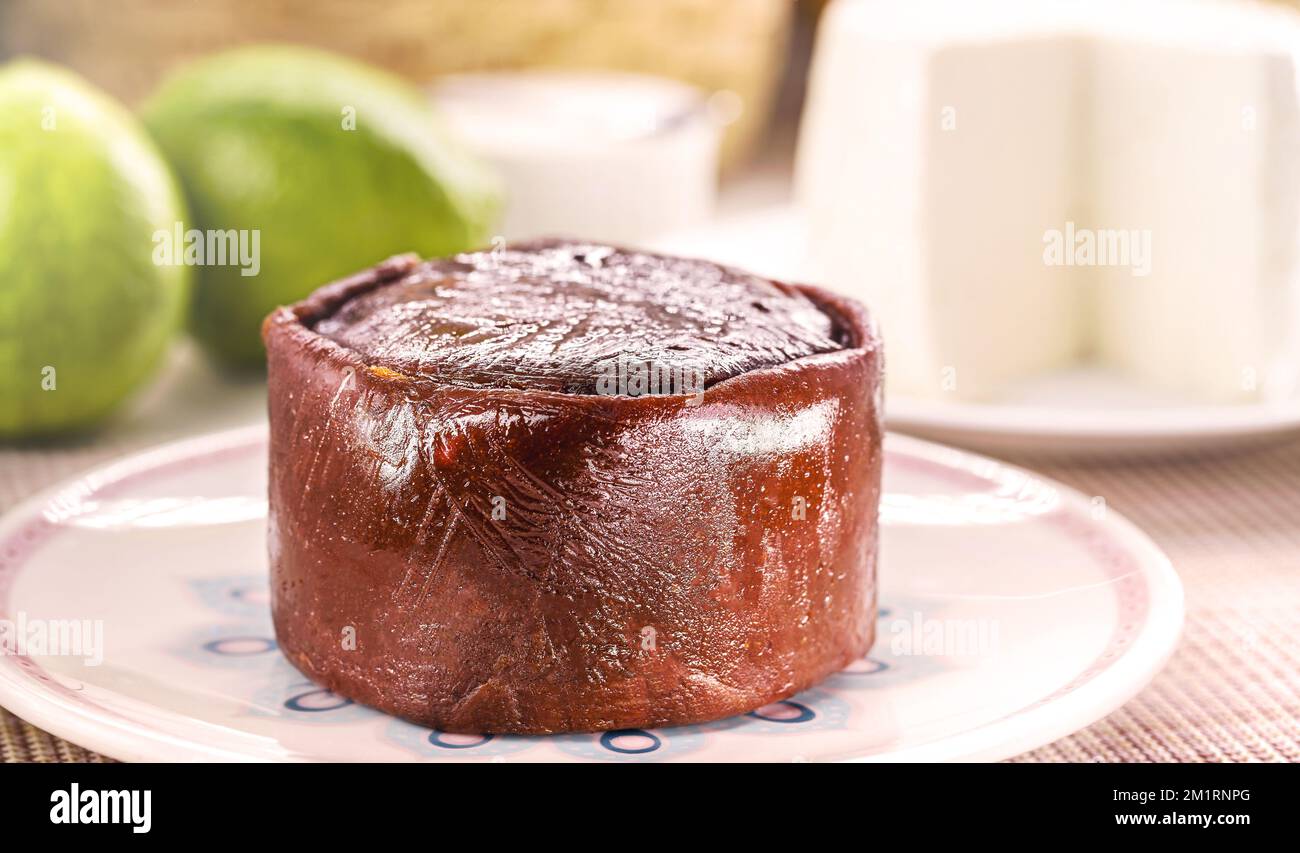 Brazilian guava paste, homemade guava paste, called goiabada smudge ...