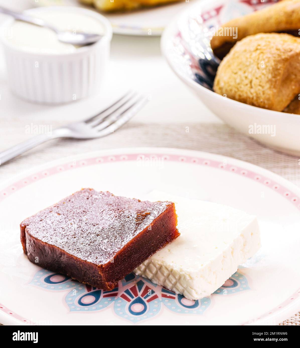 Brazilian guava paste, homemade guava paste, called goiabada smudge ...
