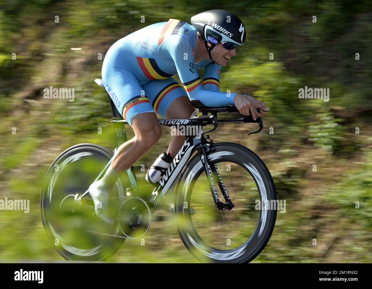 Kristof Vandewalle pictured in action during the Elite men time trial ...