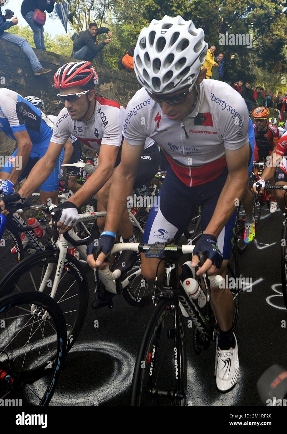 Portuguese Rui Costa pictured during the men elite road race at the ...