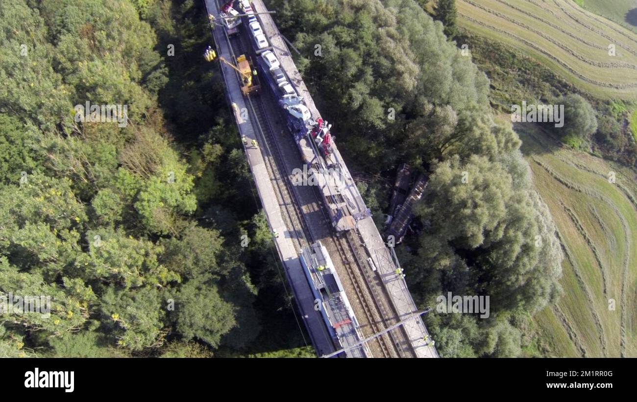 Train crash aerial view hi-res stock photography and images - Alamy