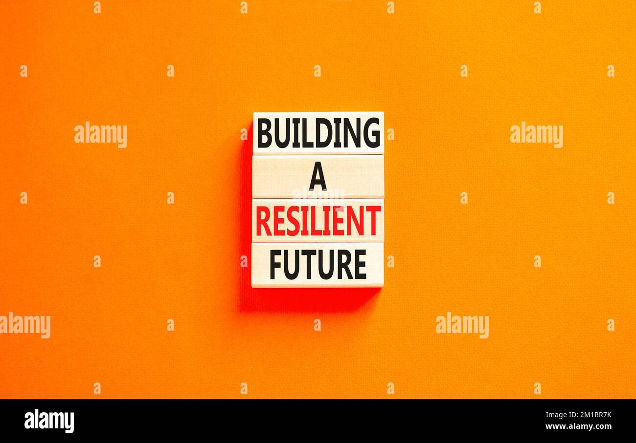 Building a resilient future symbol. Concept word Building a resilient ...