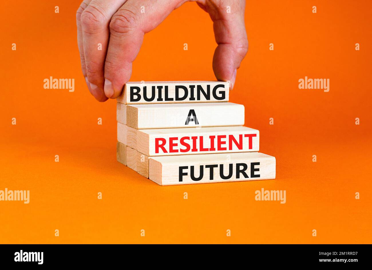 Building a resilient future symbol. Concept word Building a resilient ...