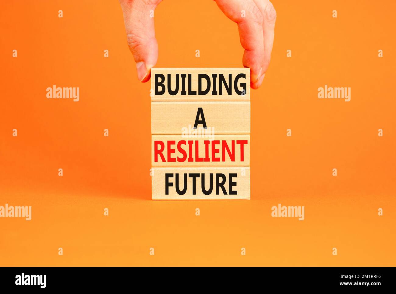 Building a resilient future symbol. Concept word Building a resilient ...