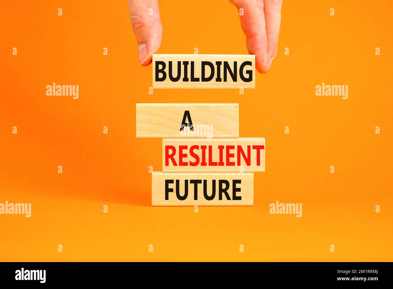 Building a resilient future symbol. Concept word Building a resilient ...