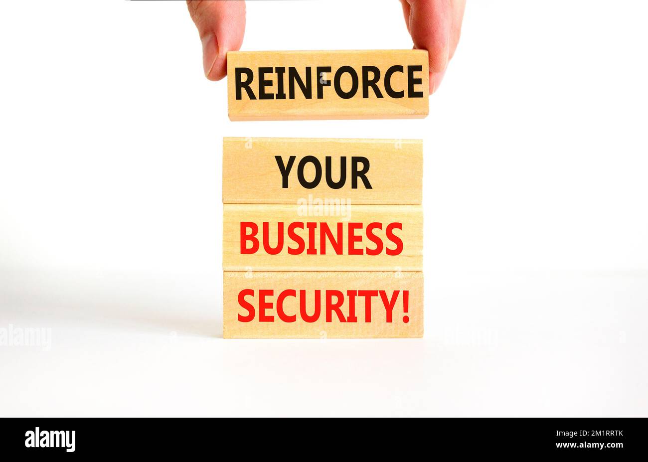 Reinforce your business security symbol. Concept word Reinforce your ...