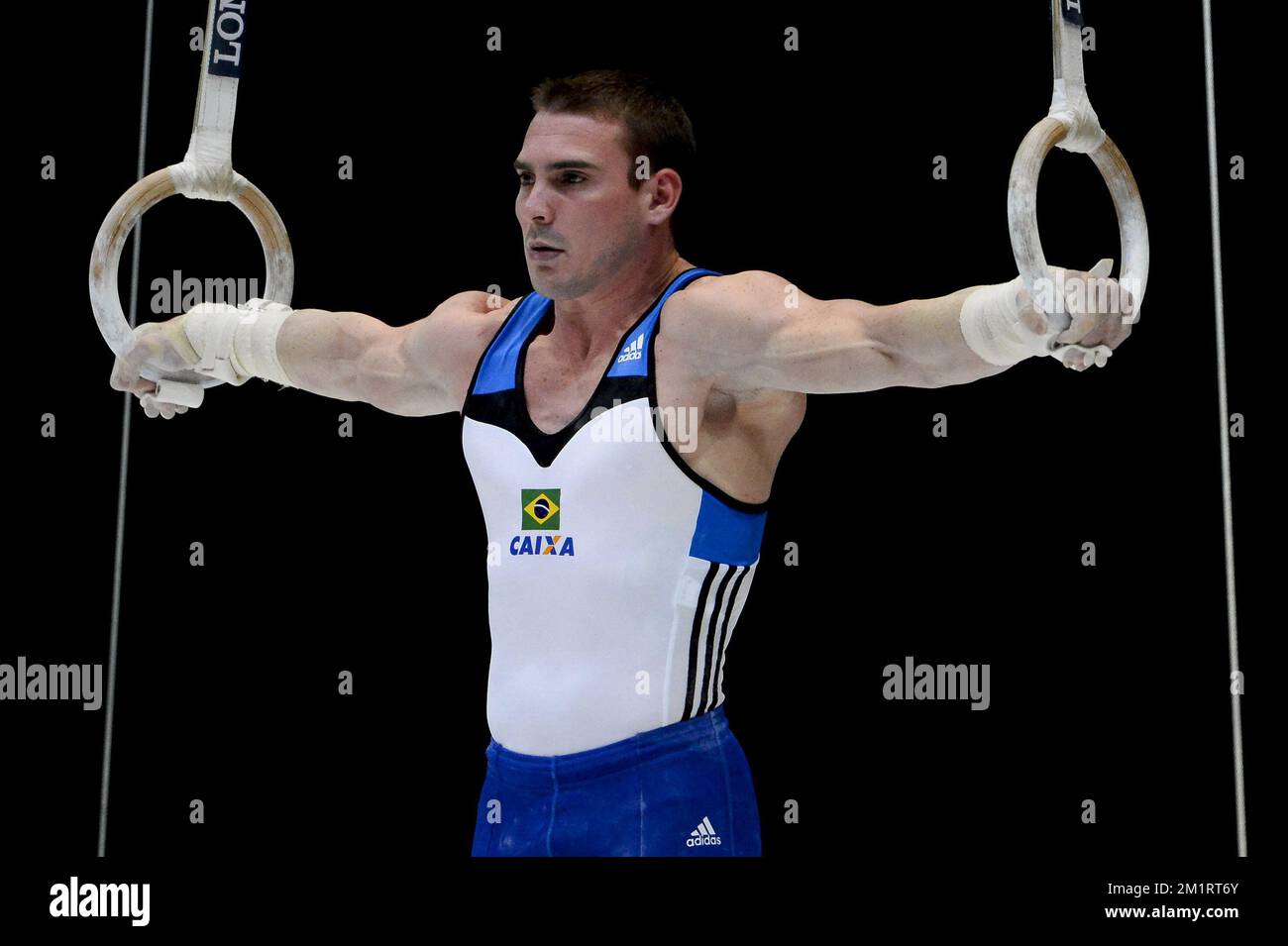 Brazil's Arthur Zanetti pictured during the men's rings at the ...