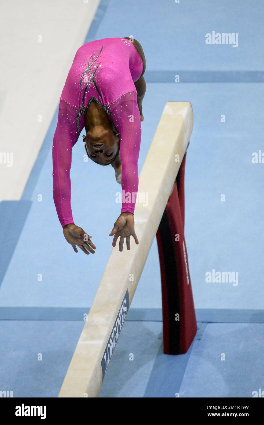 United States Simone Biles, winner of the bronze medal pictured during ...
