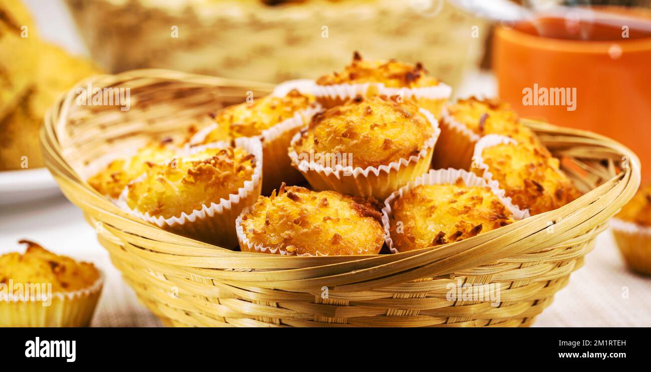 Queijadinha or queijada, homemade sweet baked from bakery and ...