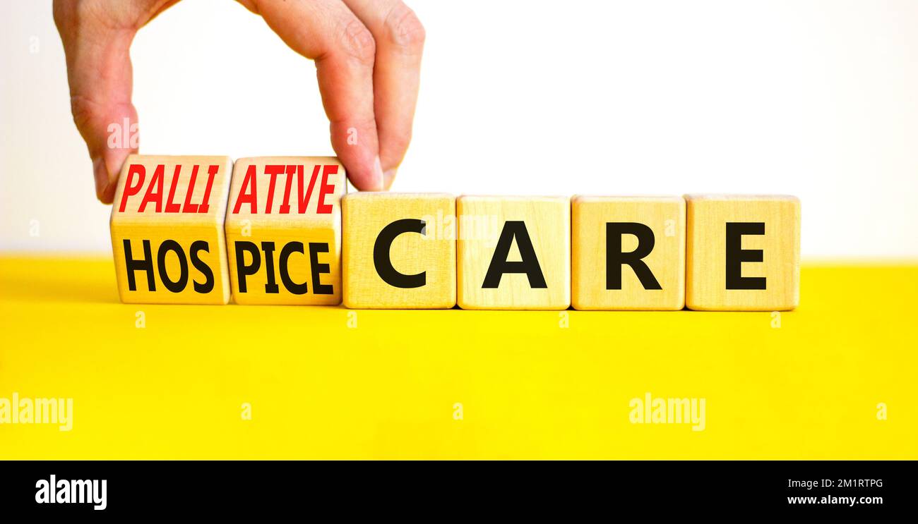 Palliative or hospice care symbol. Concept word Palliative care Hospice ...