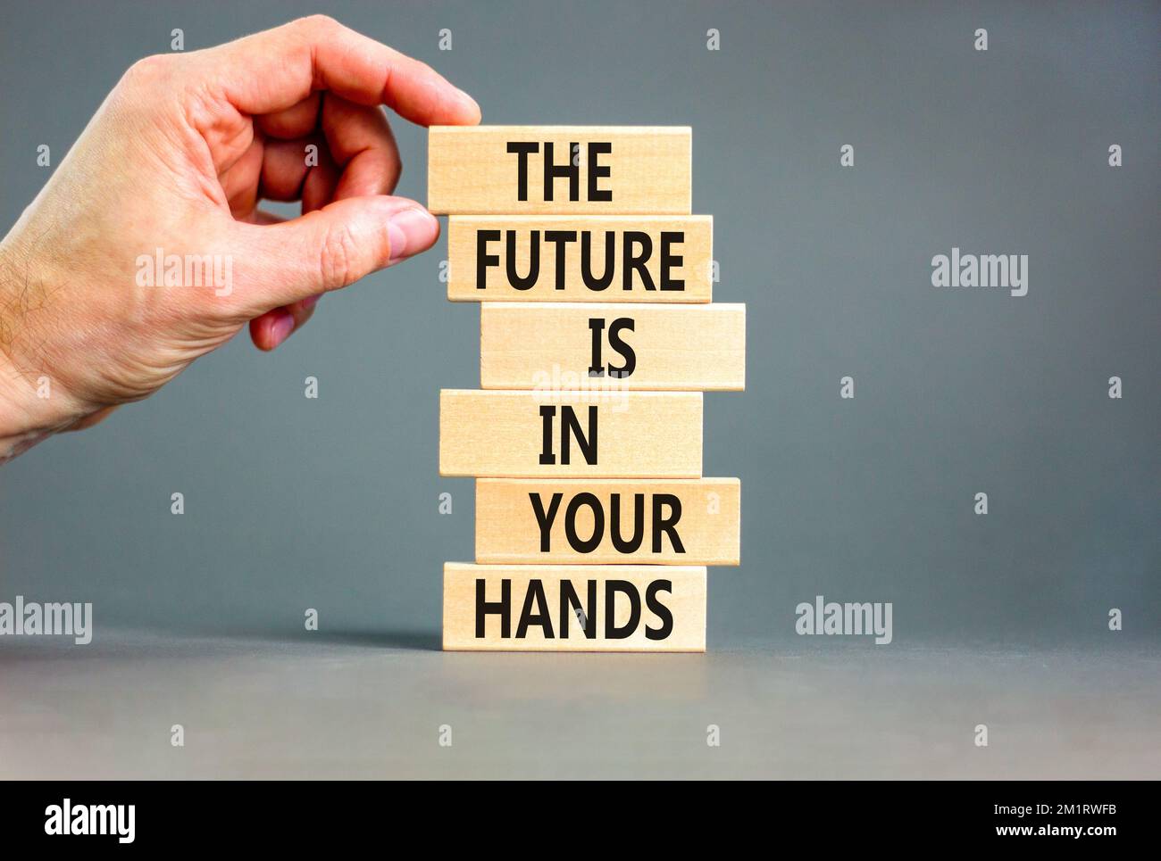 The future is in your hands symbol. Concept words The future is in your ...