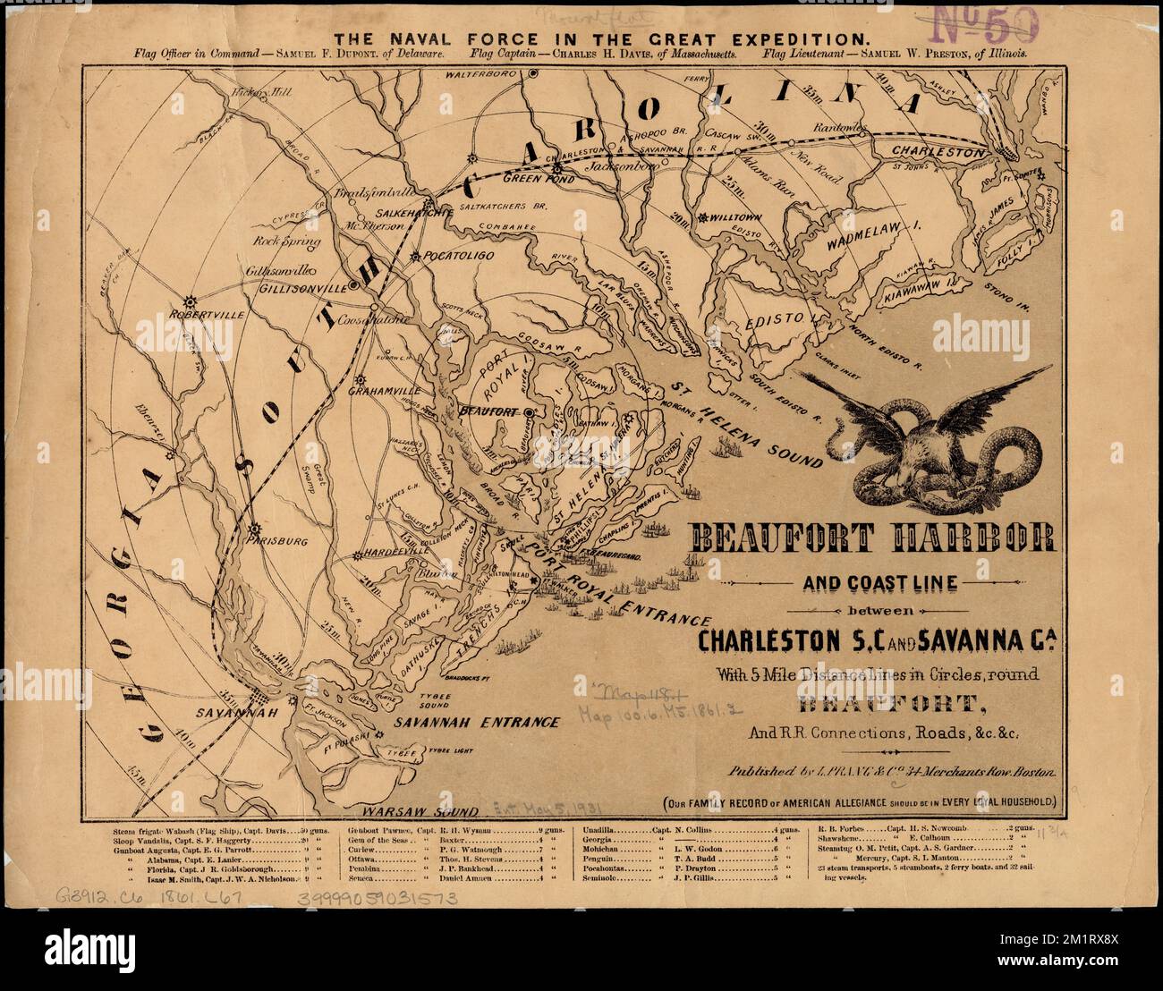 Beaufort Harbor and coast line between Charleston S.C. and Savanna Ga ...