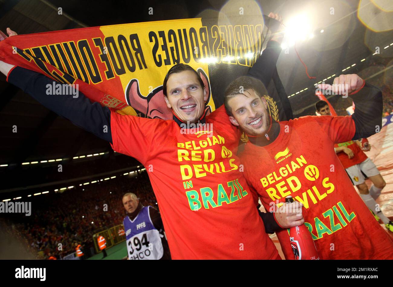 a soccer game between Belgian national team The Red Devils and the ...