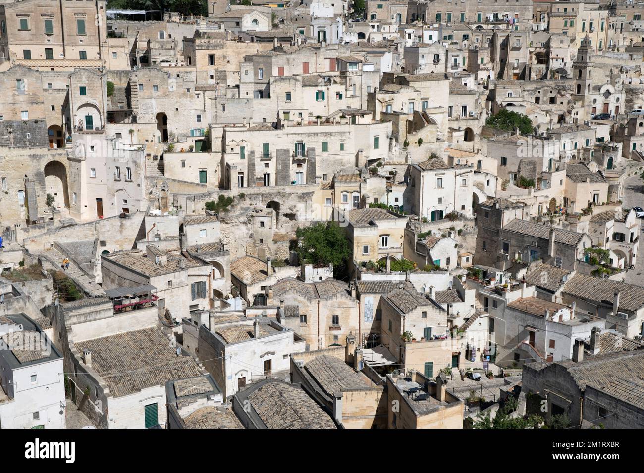 View Over Old Houses In The Sassi Di Matera Old Town Matera Basilicata Italy Europe Stock