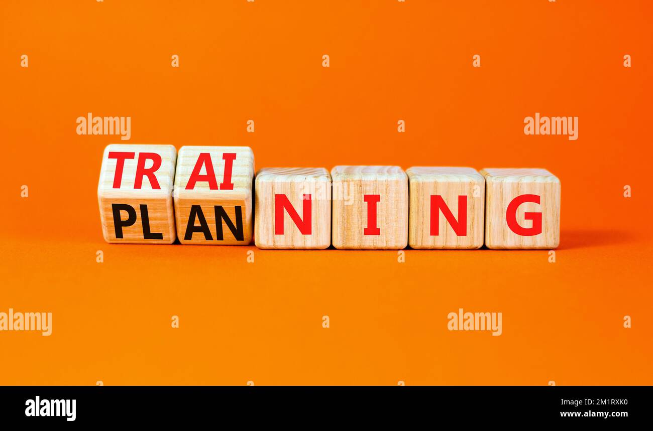 Training and planning symbol. Concept word Training and Planning on ...