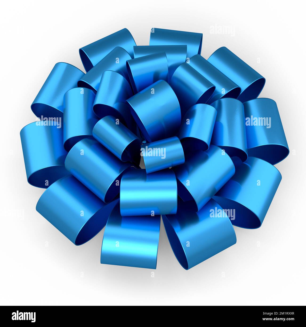 Realistic decorative bow or gift ribbon for gift box isolated on white ...