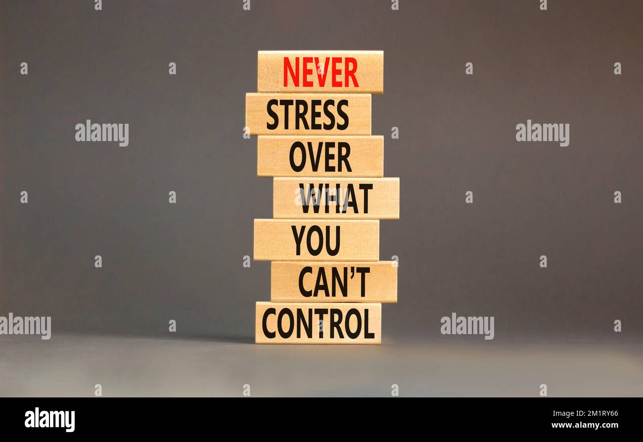 Never stress symbol. Concept words Never stress what you can not ...
