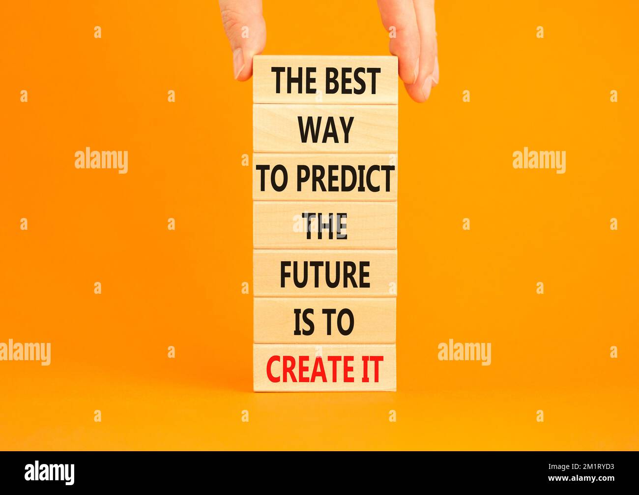 Create future symbol. Concept words The best way to predict the future ...