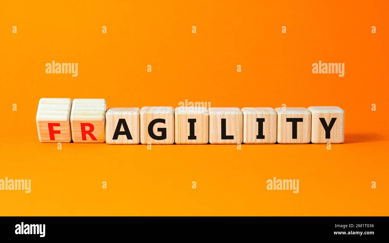 Fragility or agility symbol. Concept words Fragility and Agility on ...