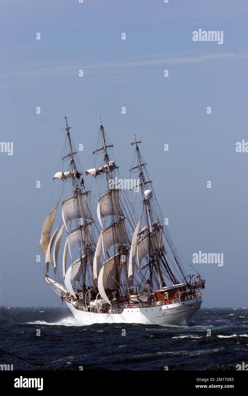 Norwegian tall ship Christian Radich at the start of the tall ships ...