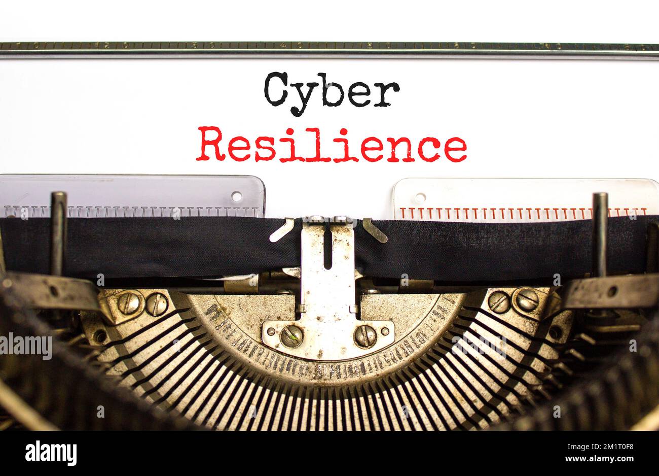 Cyber resilience symbol. Concept word Cyber resilience typed on retro ...