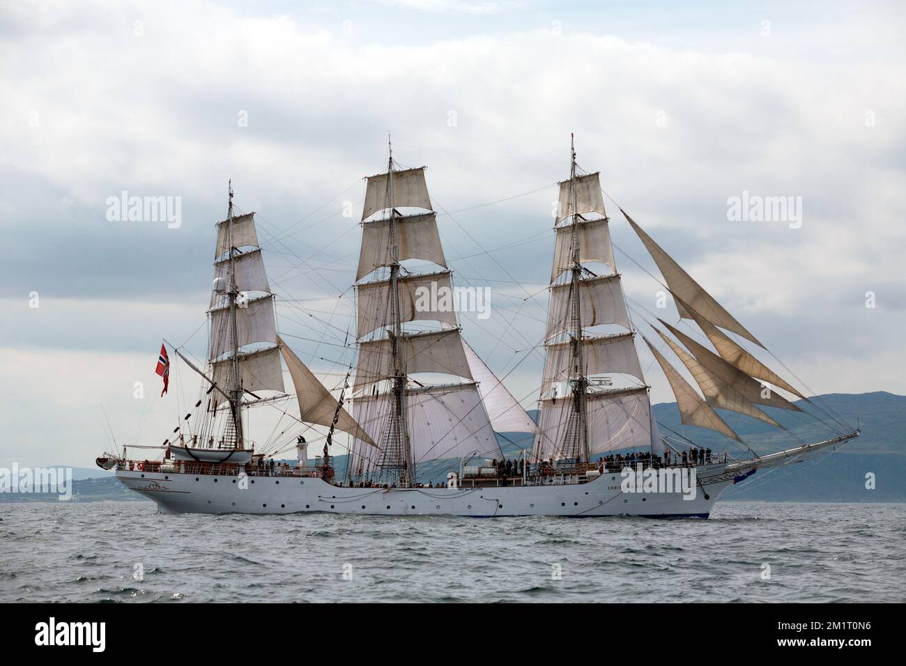 Norwegian tall ship Christian Radich under full sail Stock Photo - Alamy