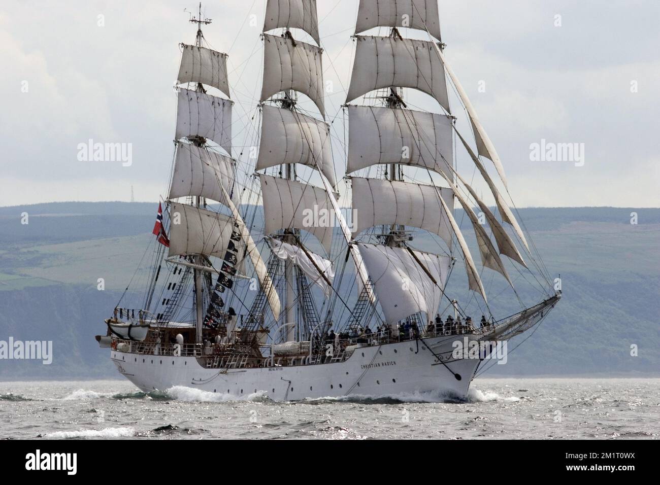 Norwegian tall ship Christian Radich under full sail Stock Photo - Alamy