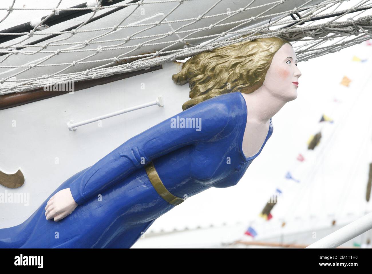 Norwegian tall ship Christian Radich figurehead Stock Photo - Alamy