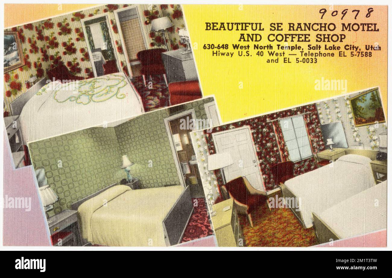 Beautiful Se Rancho Motel and Coffee Shop, 630 - 648 West North Temple ...