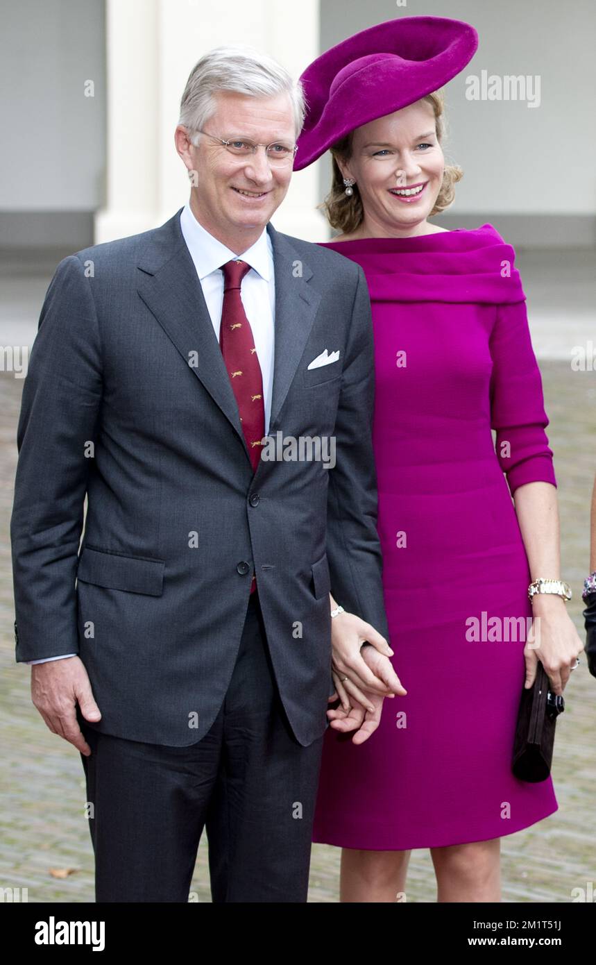 8-11-2013 THE HAGUE King Philippe and Queen Mathilde of Belgium visit ...