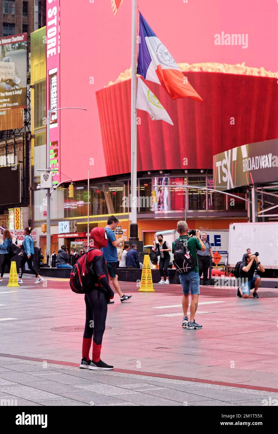 Spiderman in Times Square Stock Photo - Alamy
