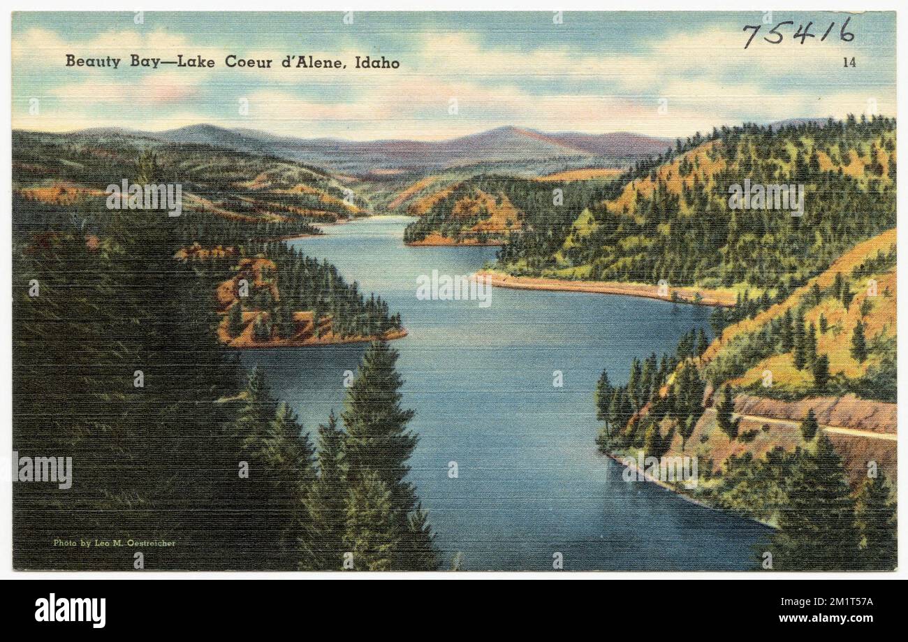 Beauty Bay- Lake Coeur d'Alene, Idaho , Lakes & ponds, Tichnor Brothers ...