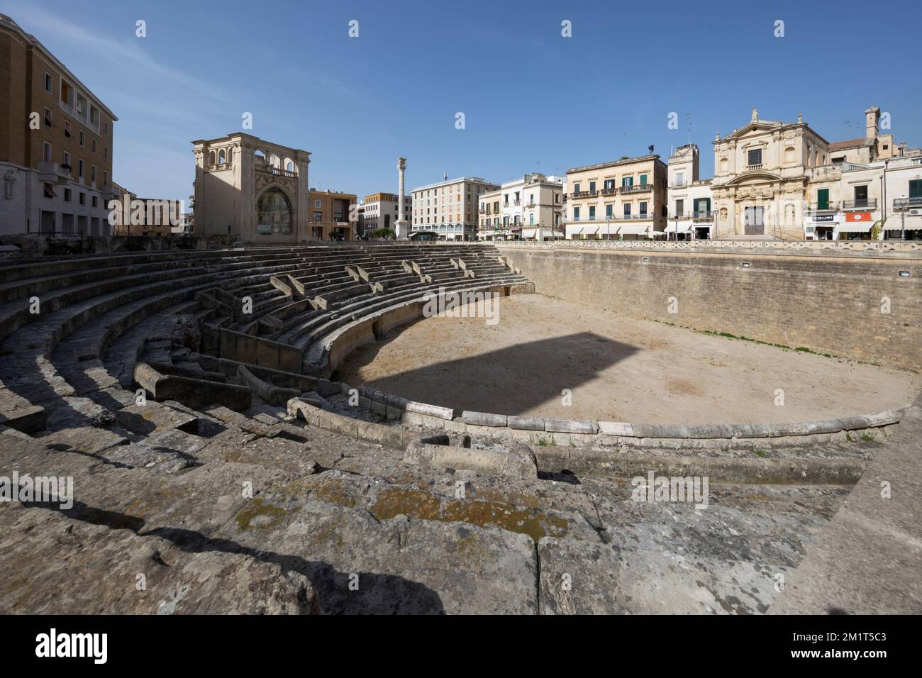 The Roman amphitheatre in Piazza Sant'Oronzo, Lecce, Puglia, Italy ...