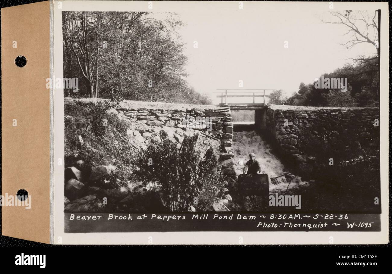 Beaver Brook at Pepper's mill pond dam, Ware, Mass., 8:30 AM, May 22 ...