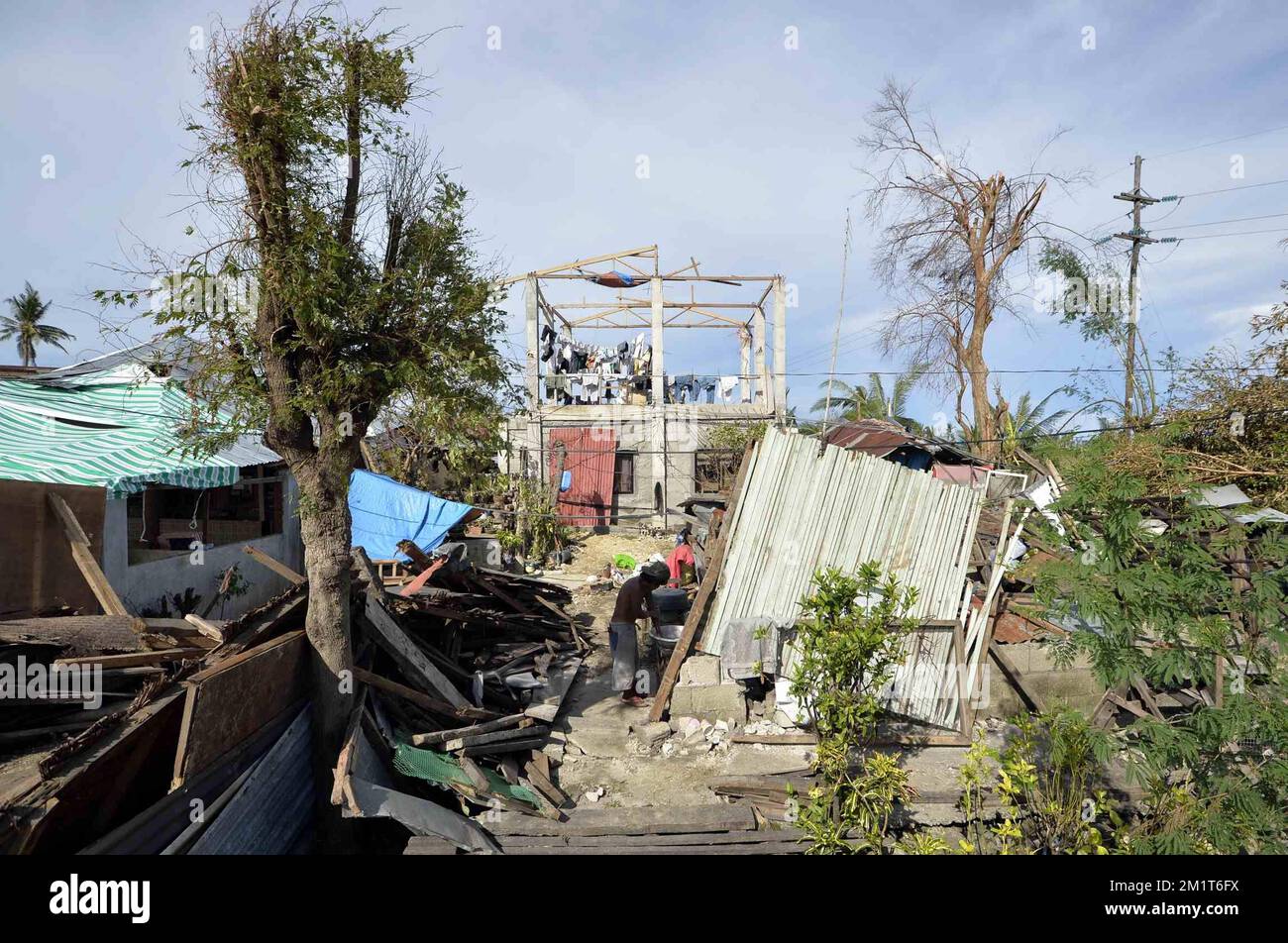 20131113 - TEBU ISLAND, PHILIPPINES: Illustration shows damage in the ...