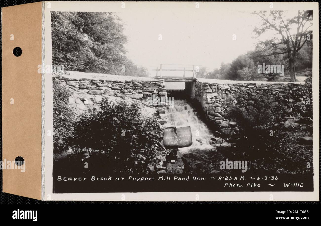 Beaver Brook at Pepper's mill pond dam, Ware, Mass., 8:25 AM, Jun. 3 ...