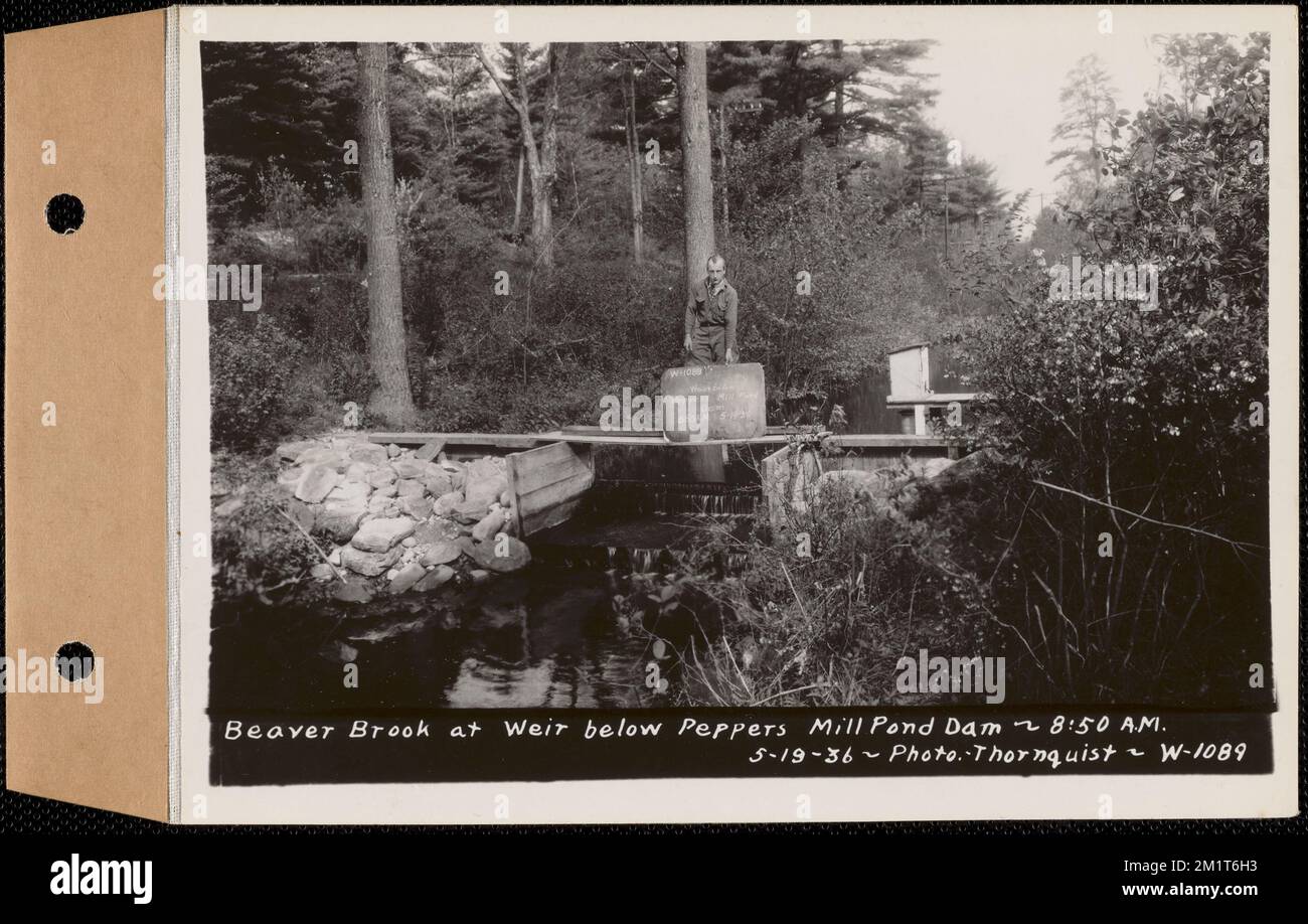 Beaver Brook at Pepper's mill pond dam, Ware, Mass., 8:50 AM, May 19 ...