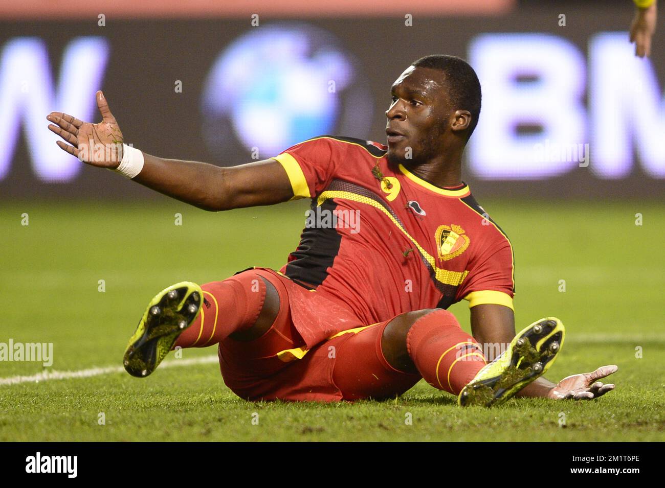 a friendly soccer game between the Belgian national soccer team Red ...