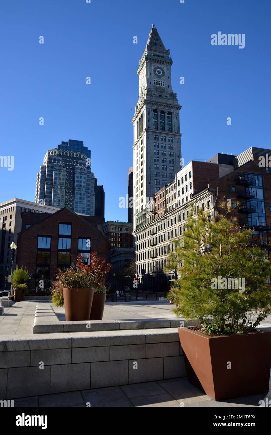 Custom House Tower, Financial District, Boston, Massachusetts, USA ...