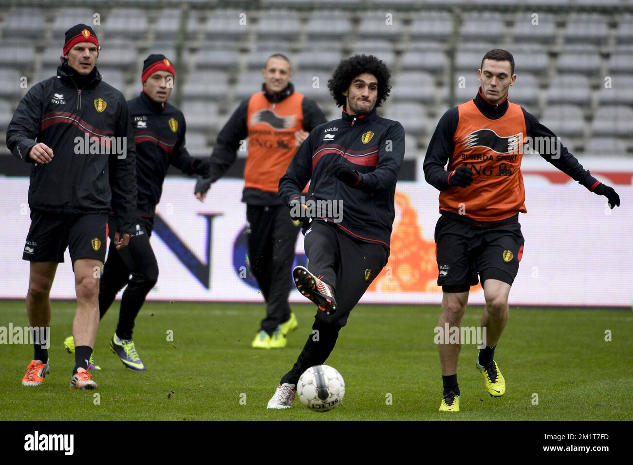 20131118 - BRUSSELS, BELGIUM: Belgium's Daniel Van Buyten, Belgium's ...