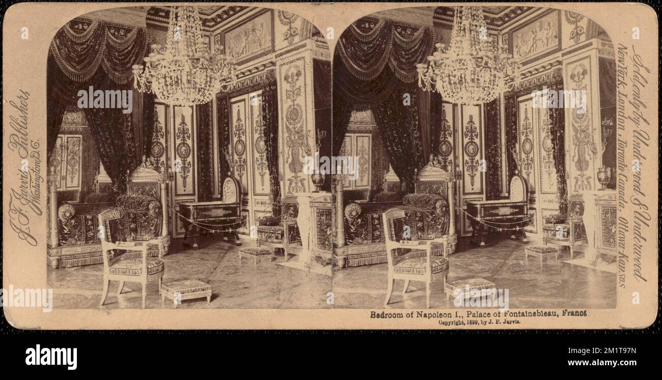 Bedroom of Napoleon I., Palace of Fontainebleau, France , Bedrooms ...