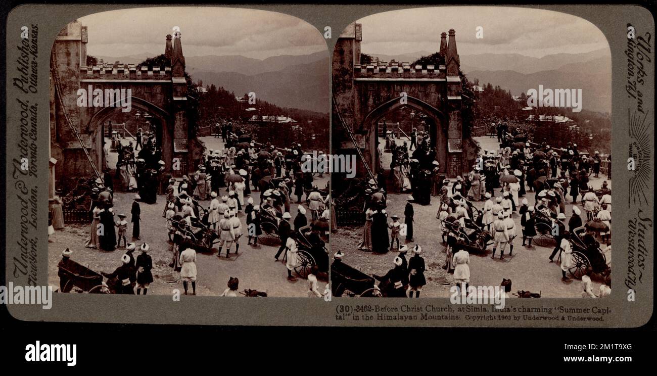Before Christ Church at Simla, India , Crowds, City & town life ...