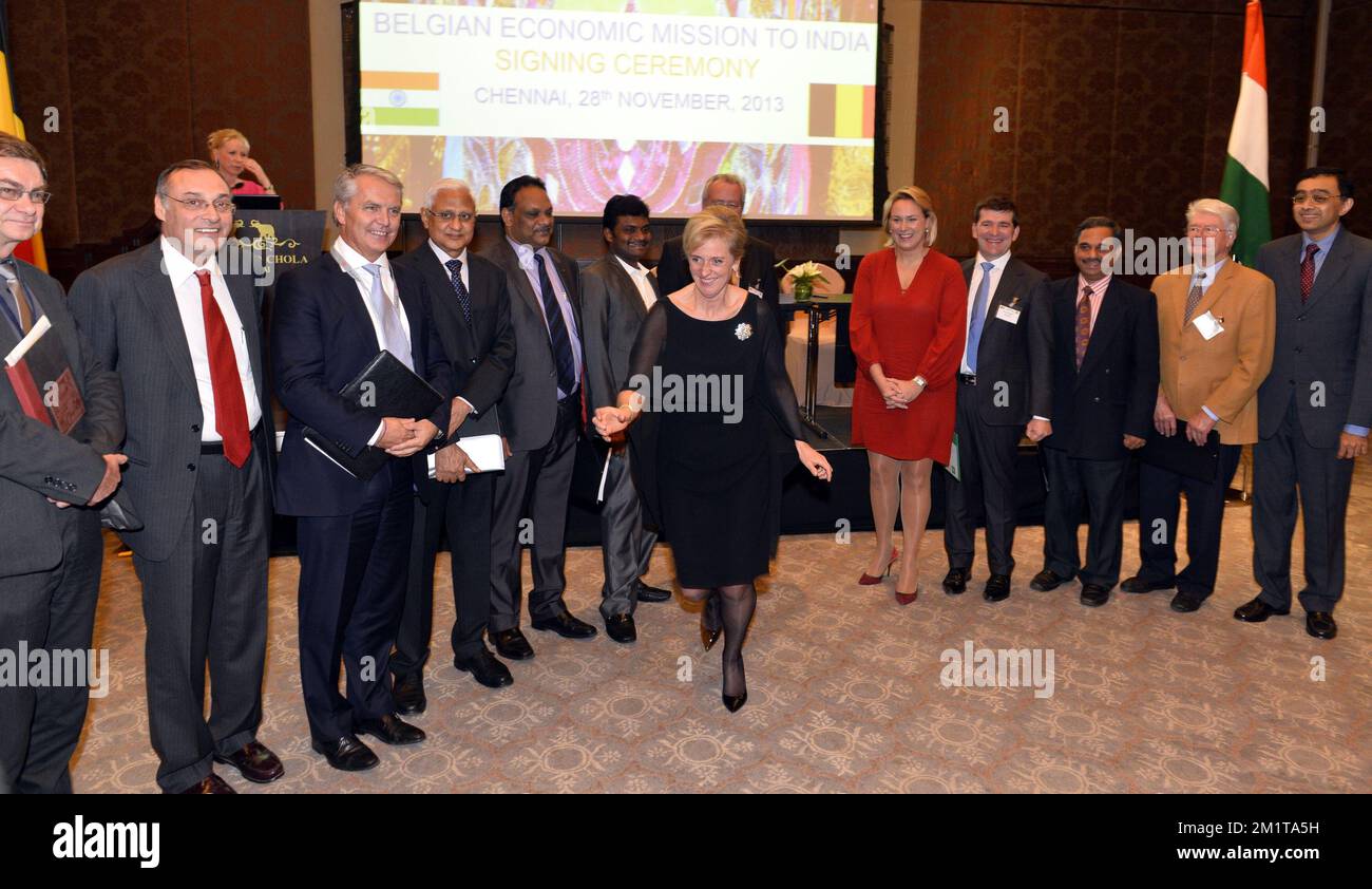 20131128 - CHENNAI, INDIA: Princess Astrid of Belgium pictured after a ...