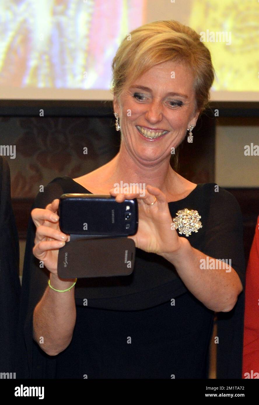 20131128 - CHENNAI, INDIA: Princess Astrid of Belgium (C) taking a ...