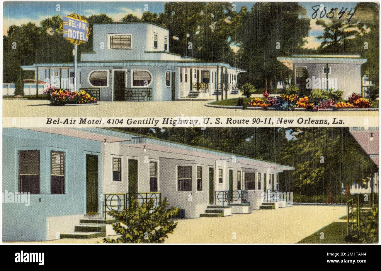 Bel-Air Motel, 4104 Gentilly Highway, U. S. Route 90-11, New Orleans ...