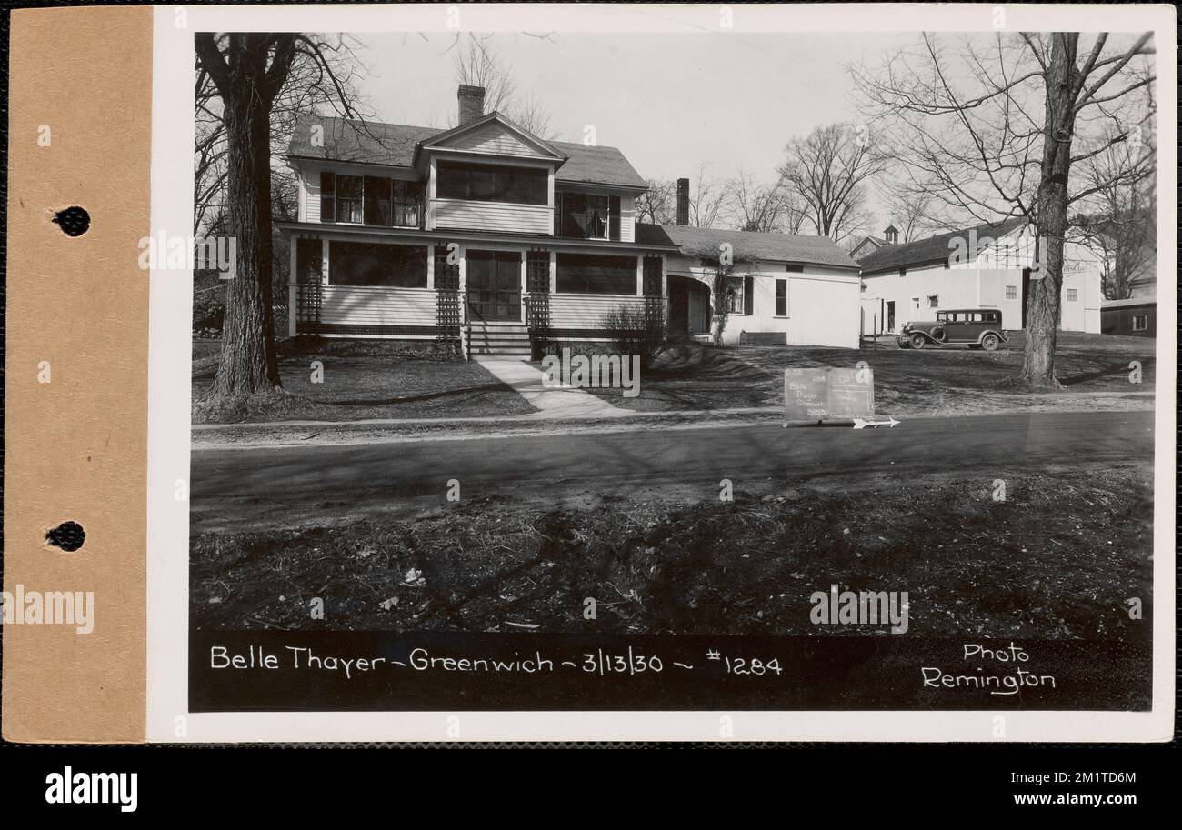 Belle Thayer, house, barn, Greenwich Village, Greenwich, Mass., Mar. 13 ...