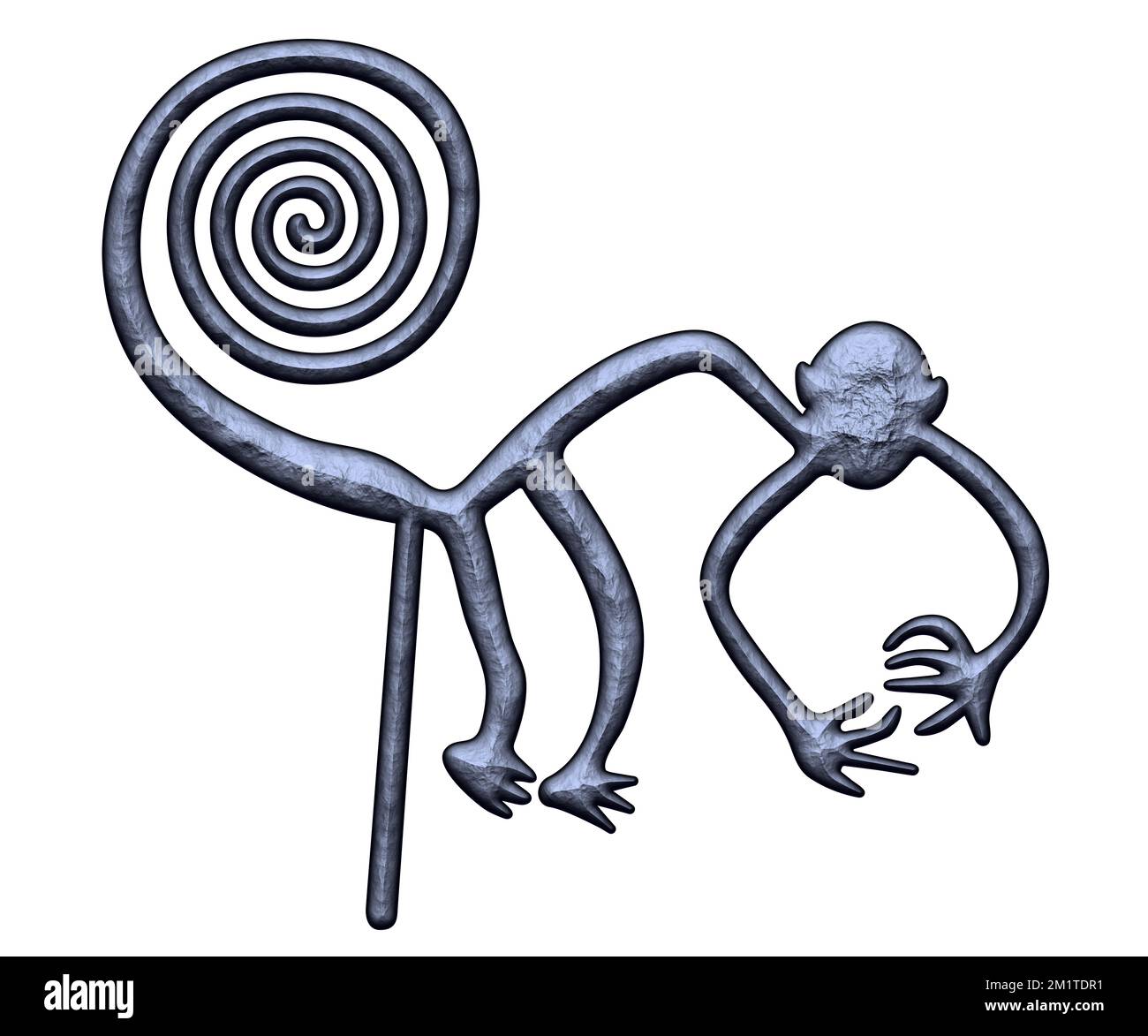 Geoglyph of the Monkey, The Nazca Lines, Nazca Desert, Peru Stock Photo ...