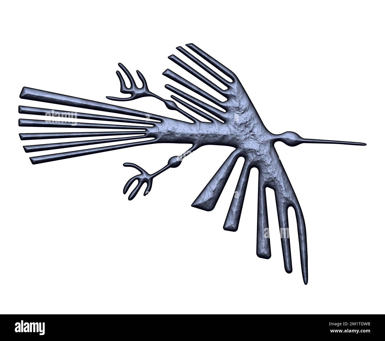 Geoglyph of the condor from Nazca, The Nazca Lines, Nazca Desert, Peru ...