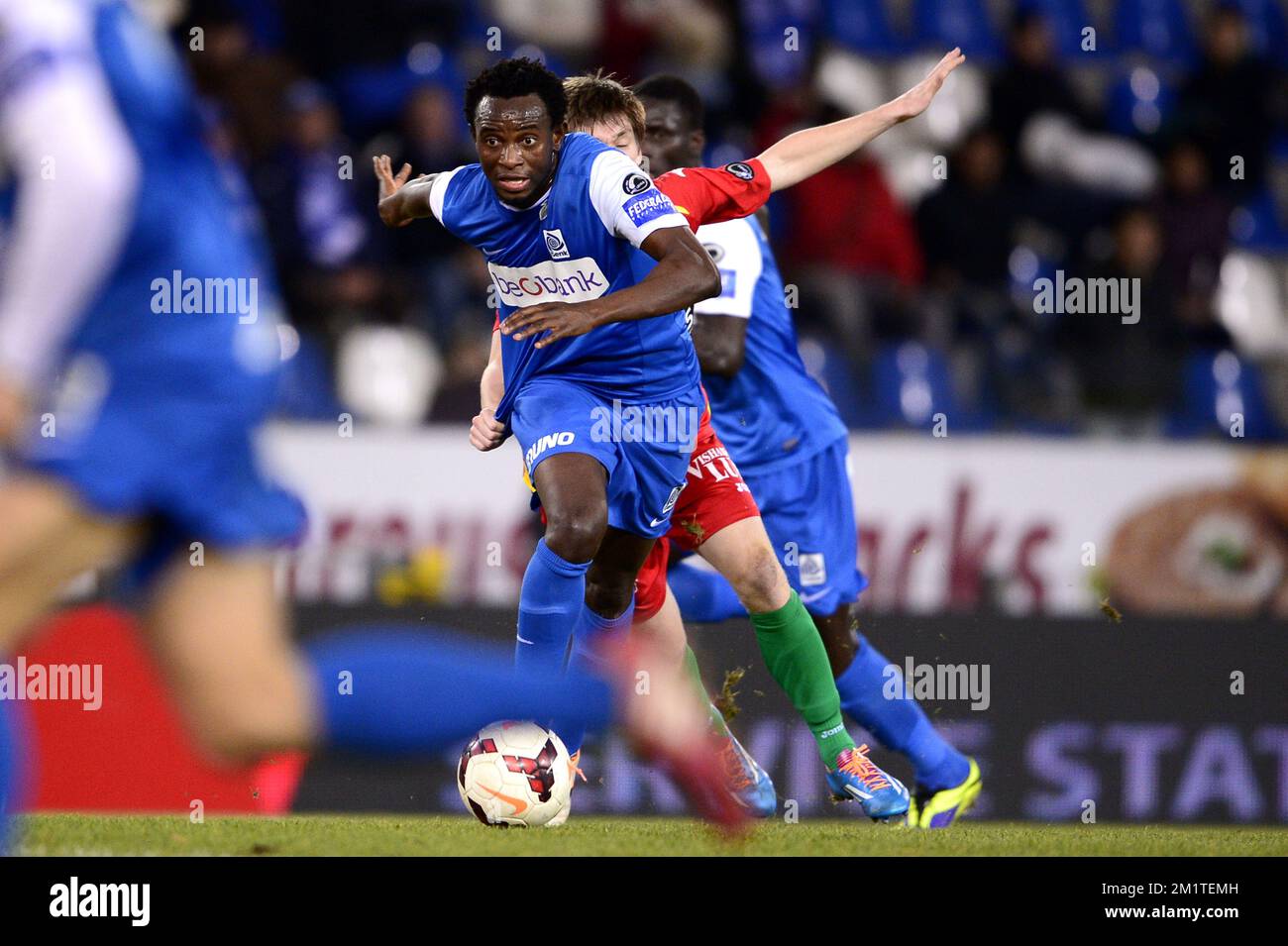 20131218 - GENK, BELGIUM: Genk's Bennard Kumordzi pictured during a ...