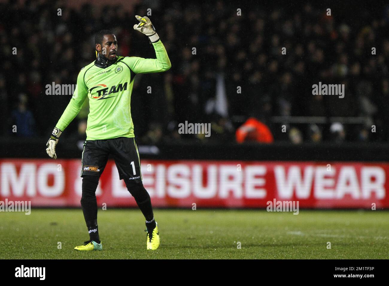 20131221 - LOKEREN, BELGIUM: Lokeren's goalkeeper Barry Boubacar Copa ...